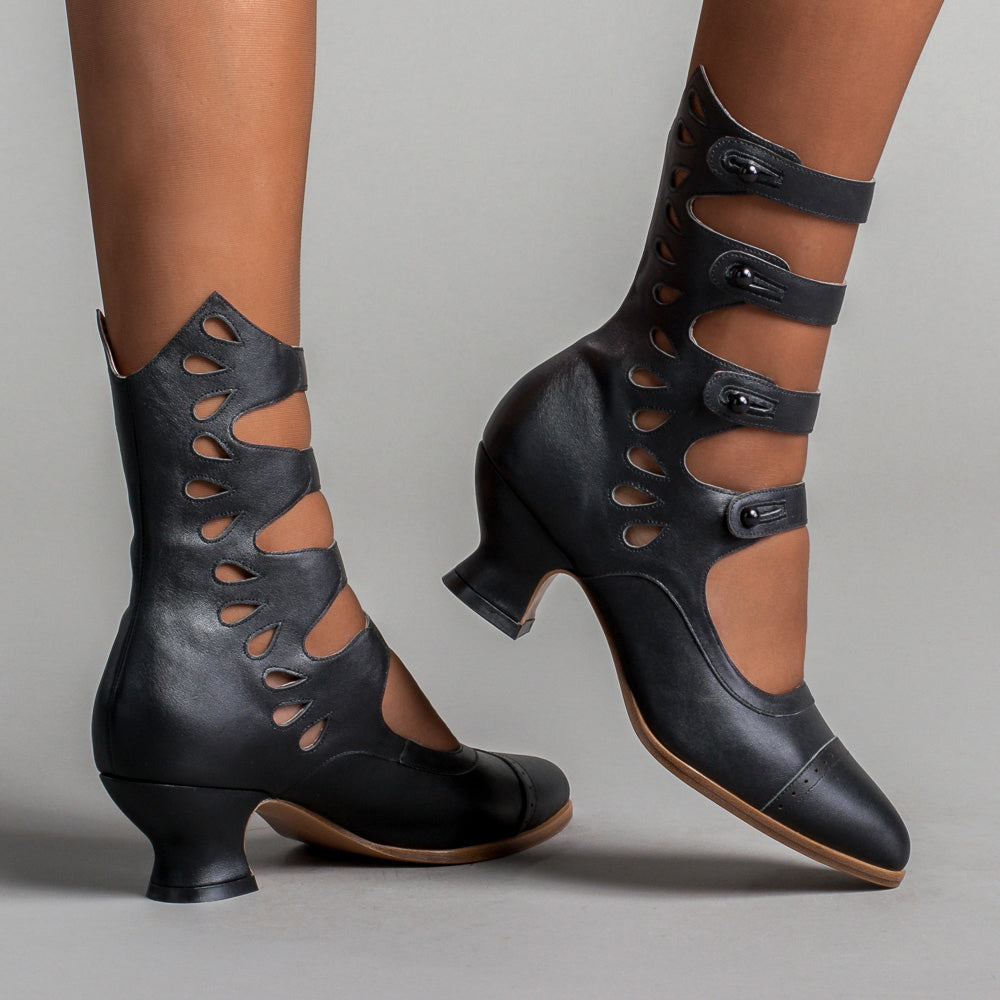 Colette Edwardian Button Boots (Black) – American Duchess - Europe